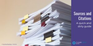 Sources and Citations: A Quick and Dirty Guide - Clear Sight Books